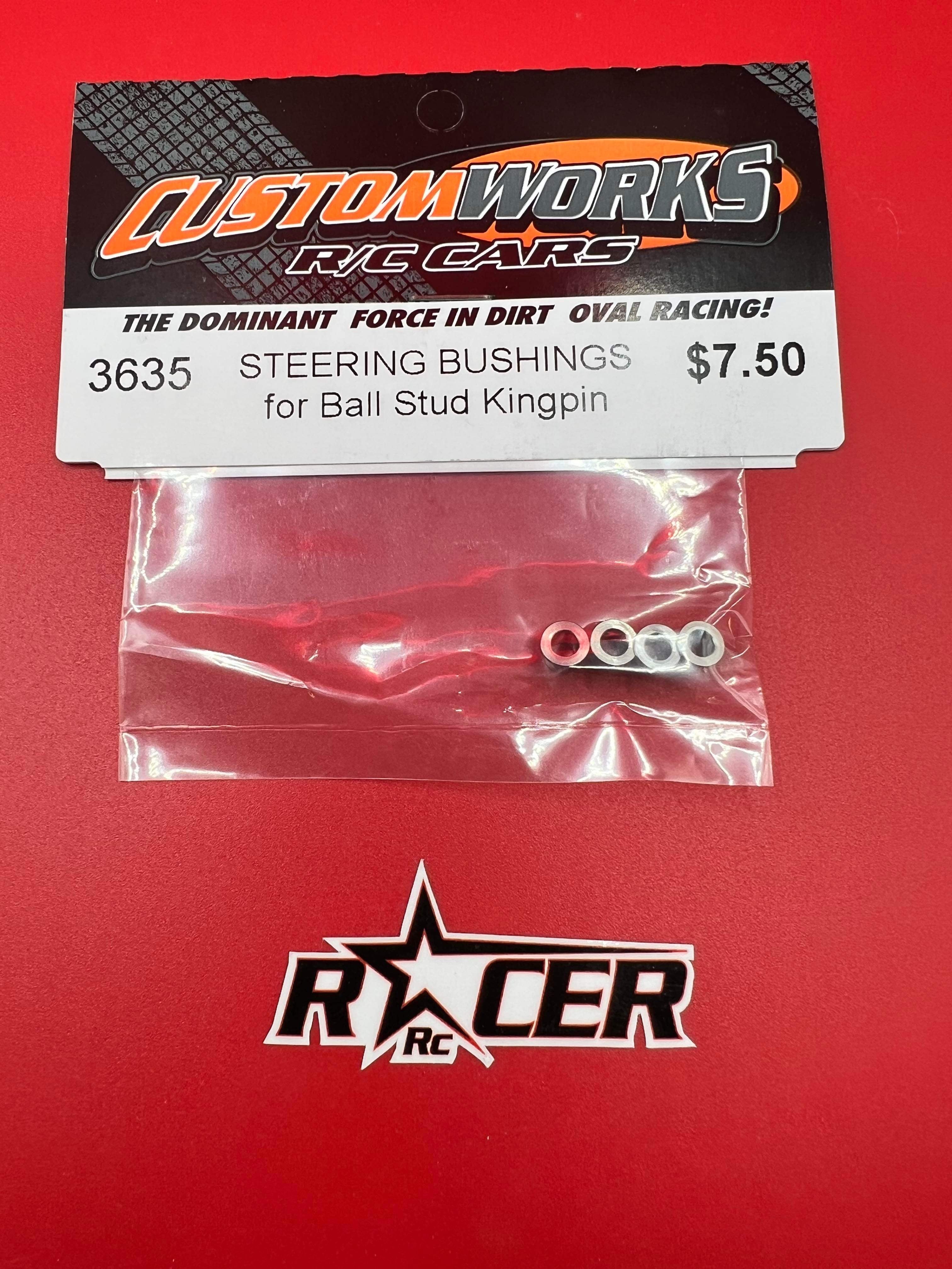 Custom Works STEERING BUSHING FOR BALL STUD KINGPIN (4) – Racer Rc