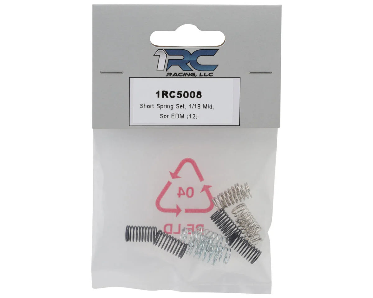 1RC Racing 1/18 Short Spring Kit (12) (Midget/Sprint/EDM/Late Model ...