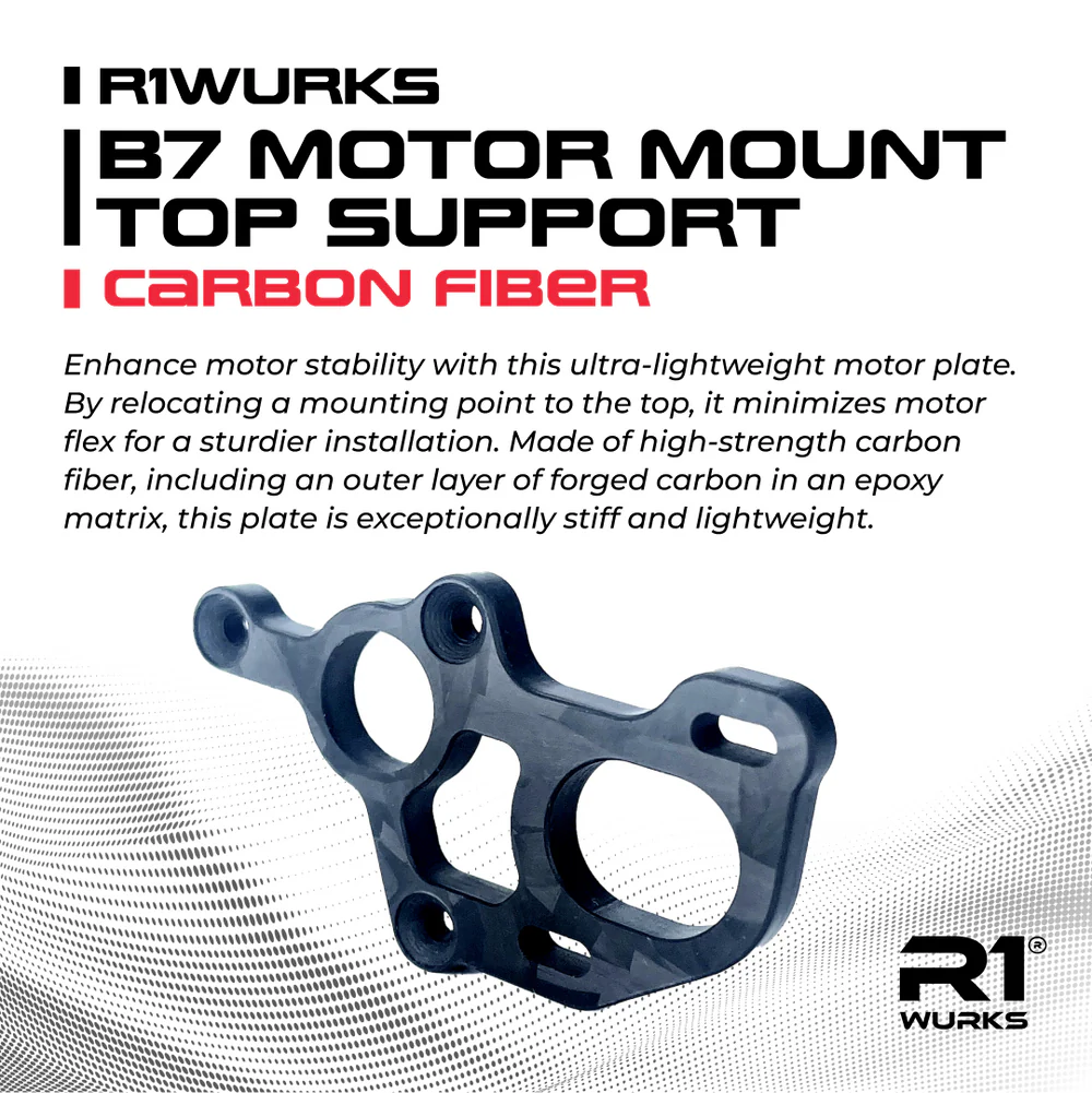 B7 Motor Mount, Top Support, Carbon Fiber SKU: 900079C – Racer Rc