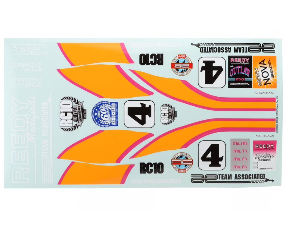 Team Associated RC10 Team Car Kit Decal Sheet – Racer Rc