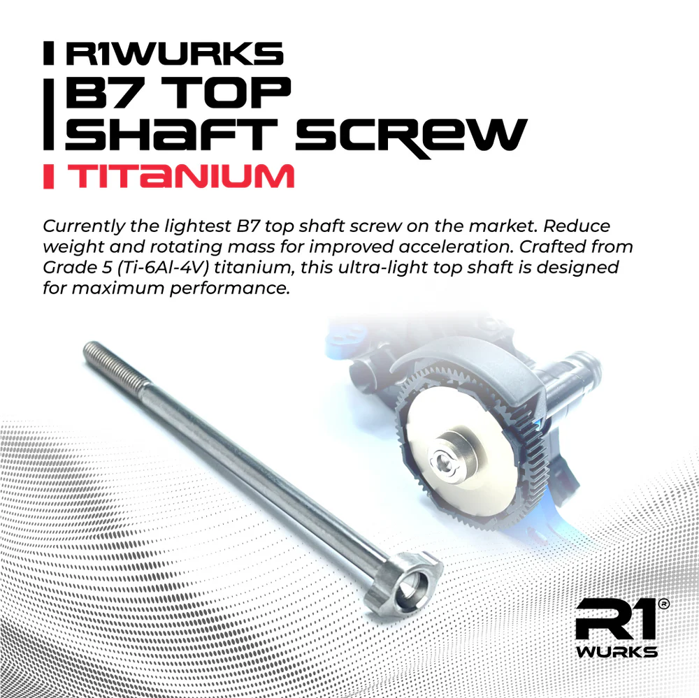 R1WURKS B7 Top Shaft Screw, Titanium – Racer Rc