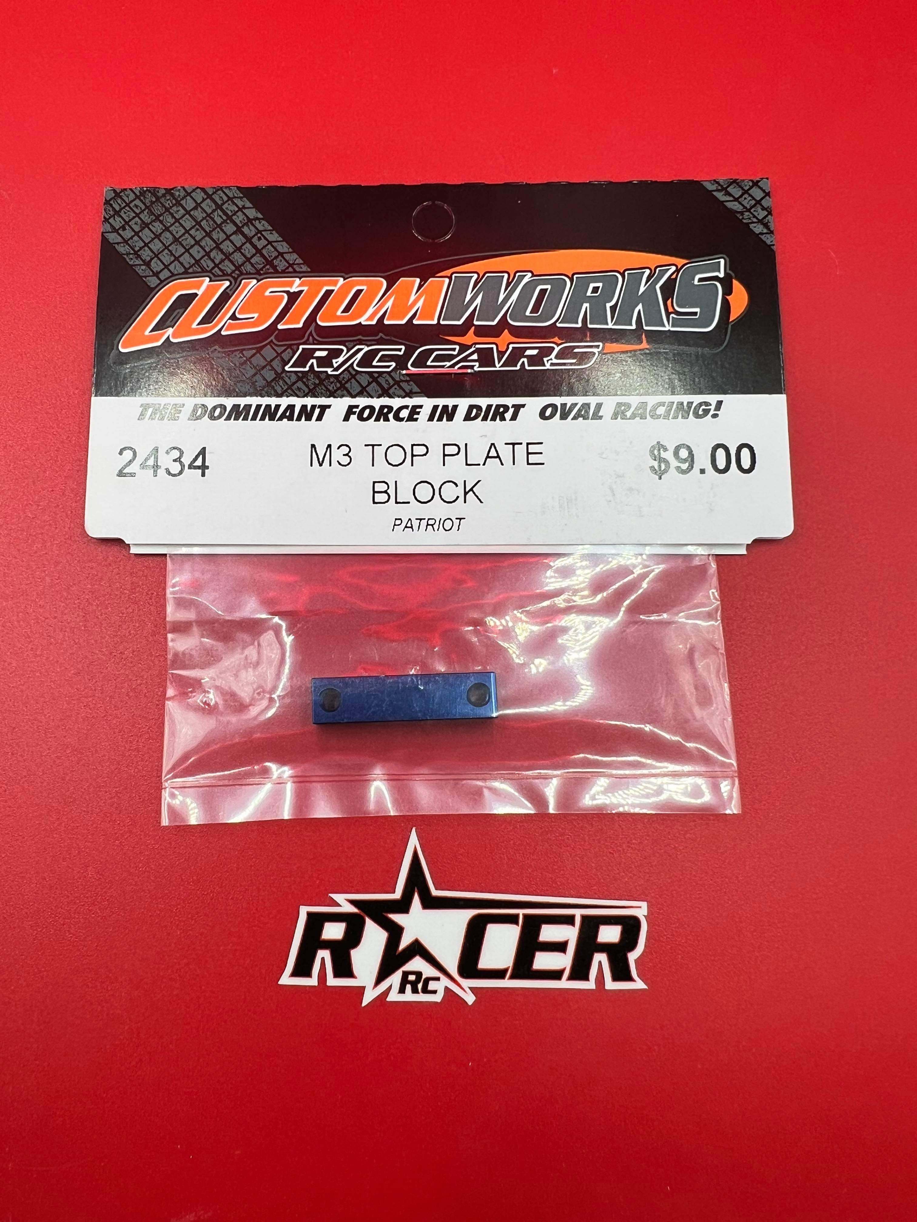 Custom Works PATRIOT M3 TOP PLATE BLOCK – Racer Rc