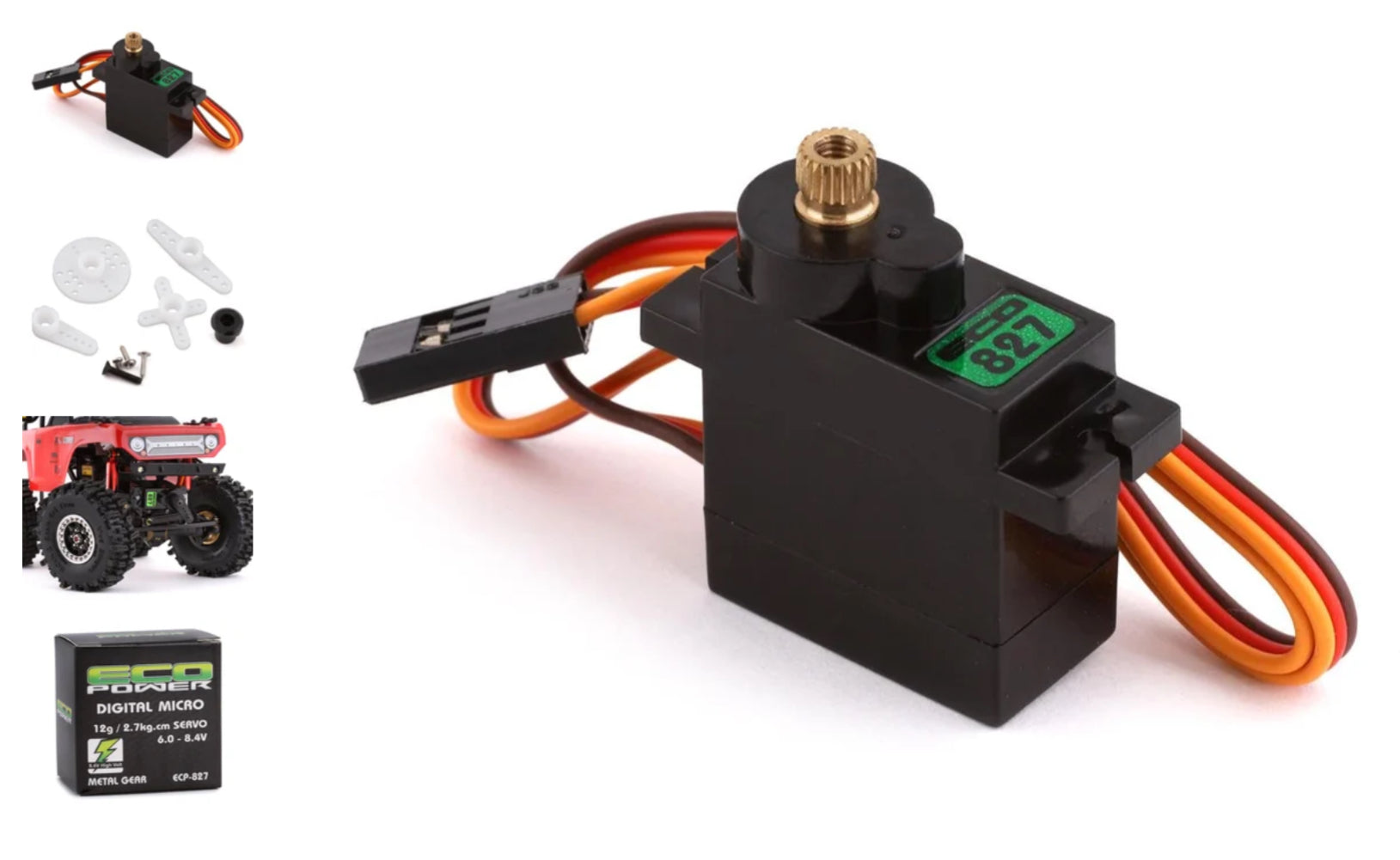 EcoPower 827 12g Digital Metal Gear Micro Servo (High Voltage) – Racer Rc